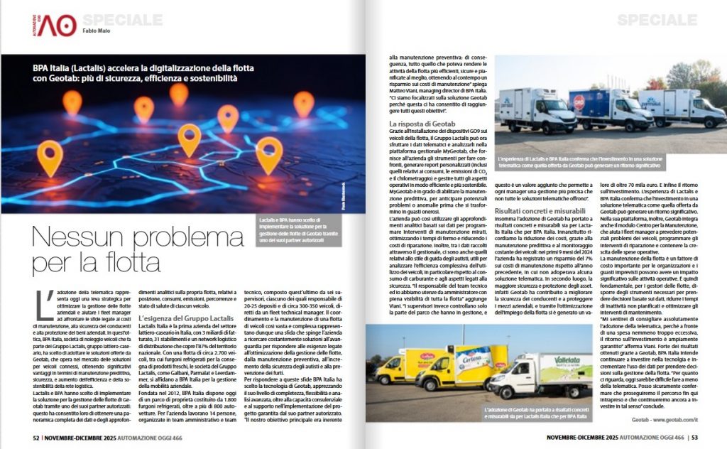 Nessun problema per la flotta - Automazione Plus